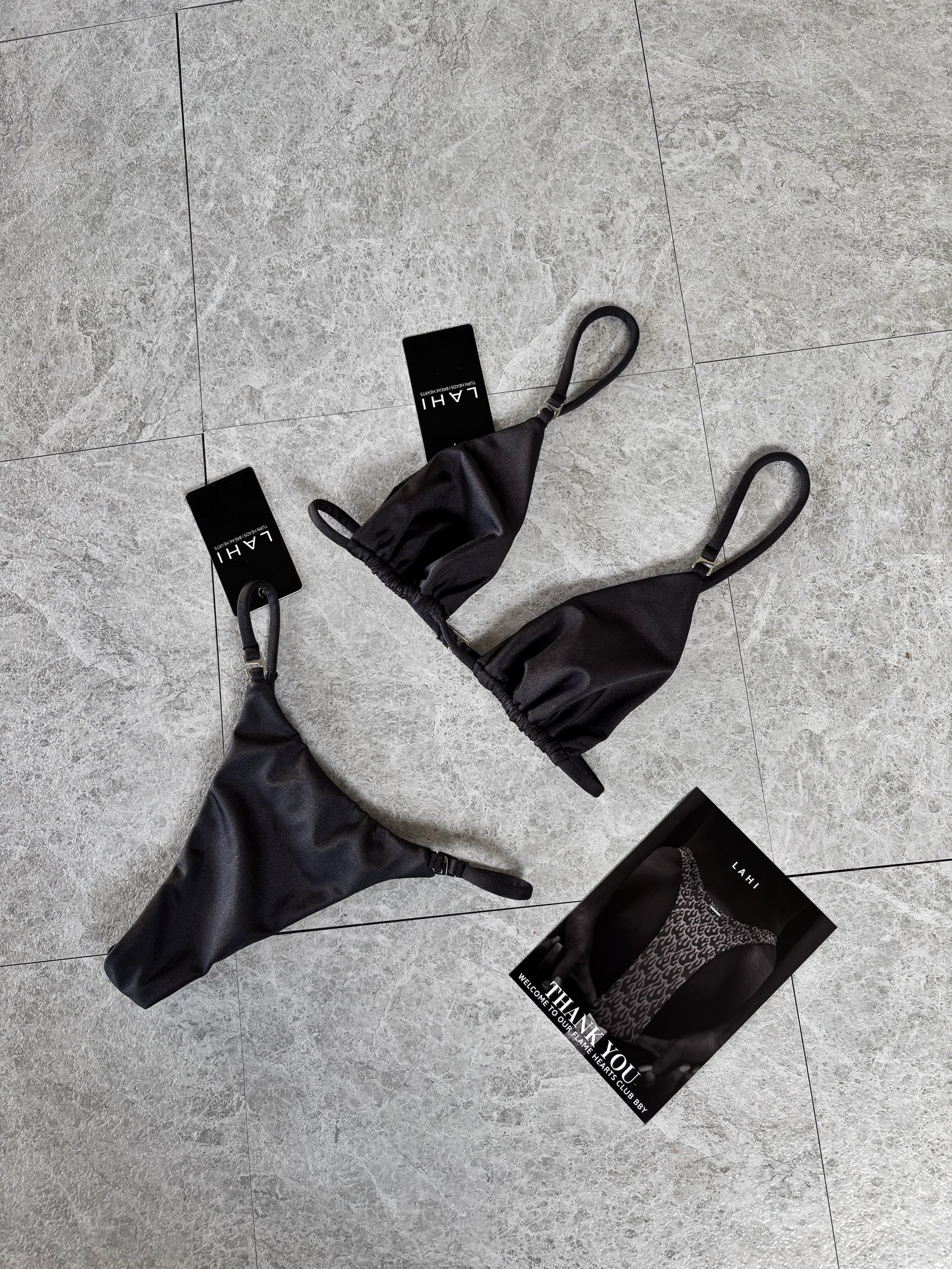 Saia Triangle Tankini Top - Slate – LAHI SWIM